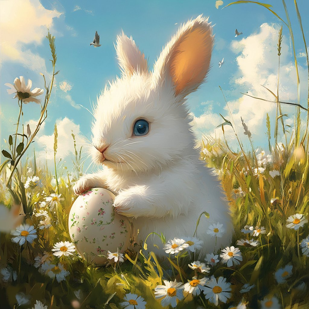 Solve Easter bunny. jigsaw puzzle online with 49 pieces