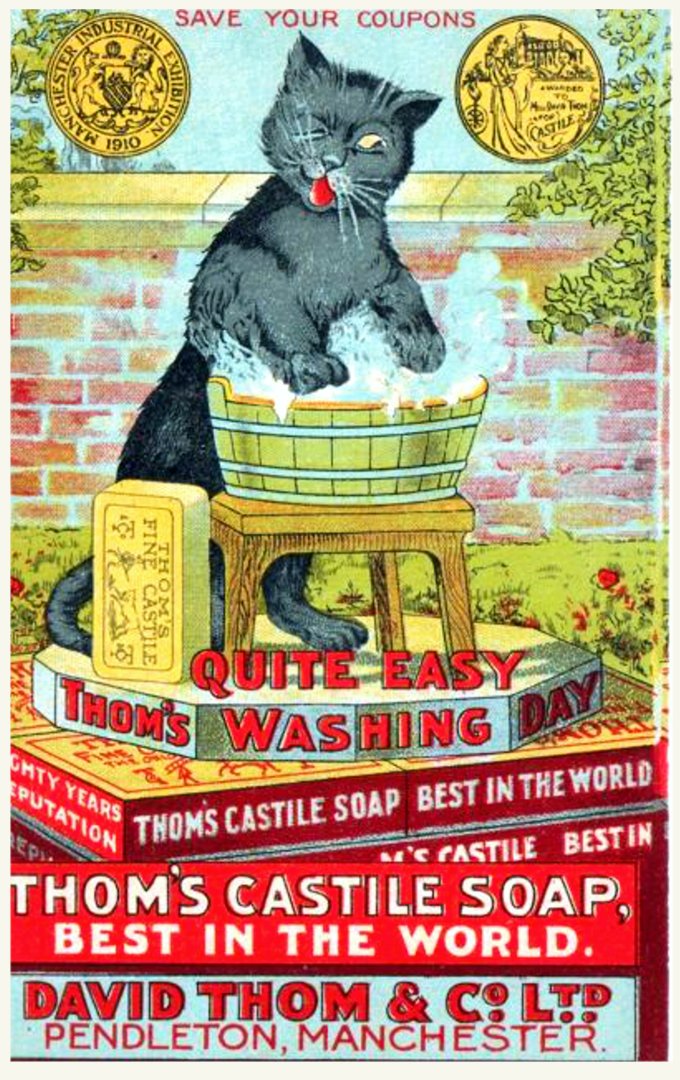 Solve Thom's Castile Soap, 1910, trade card jigsaw puzzle online with ...