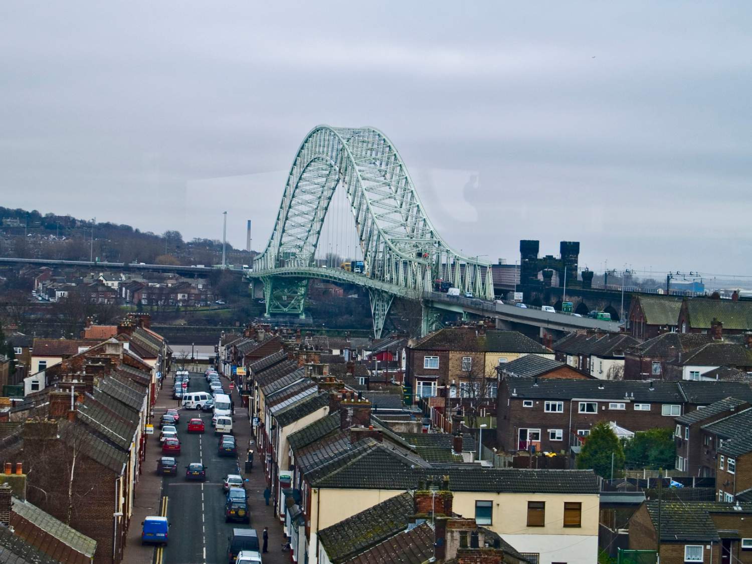 Solve Catalyst Widnes 17-2-09 view over Runcorn Widnes Bridges jigsaw ...