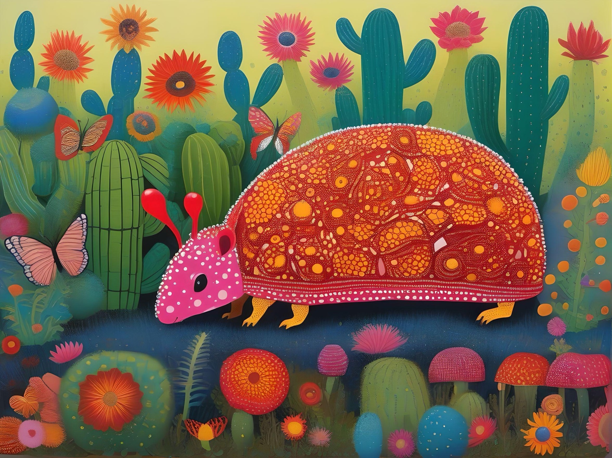 Solve The Friendly Bug jigsaw puzzle online with 99 pieces