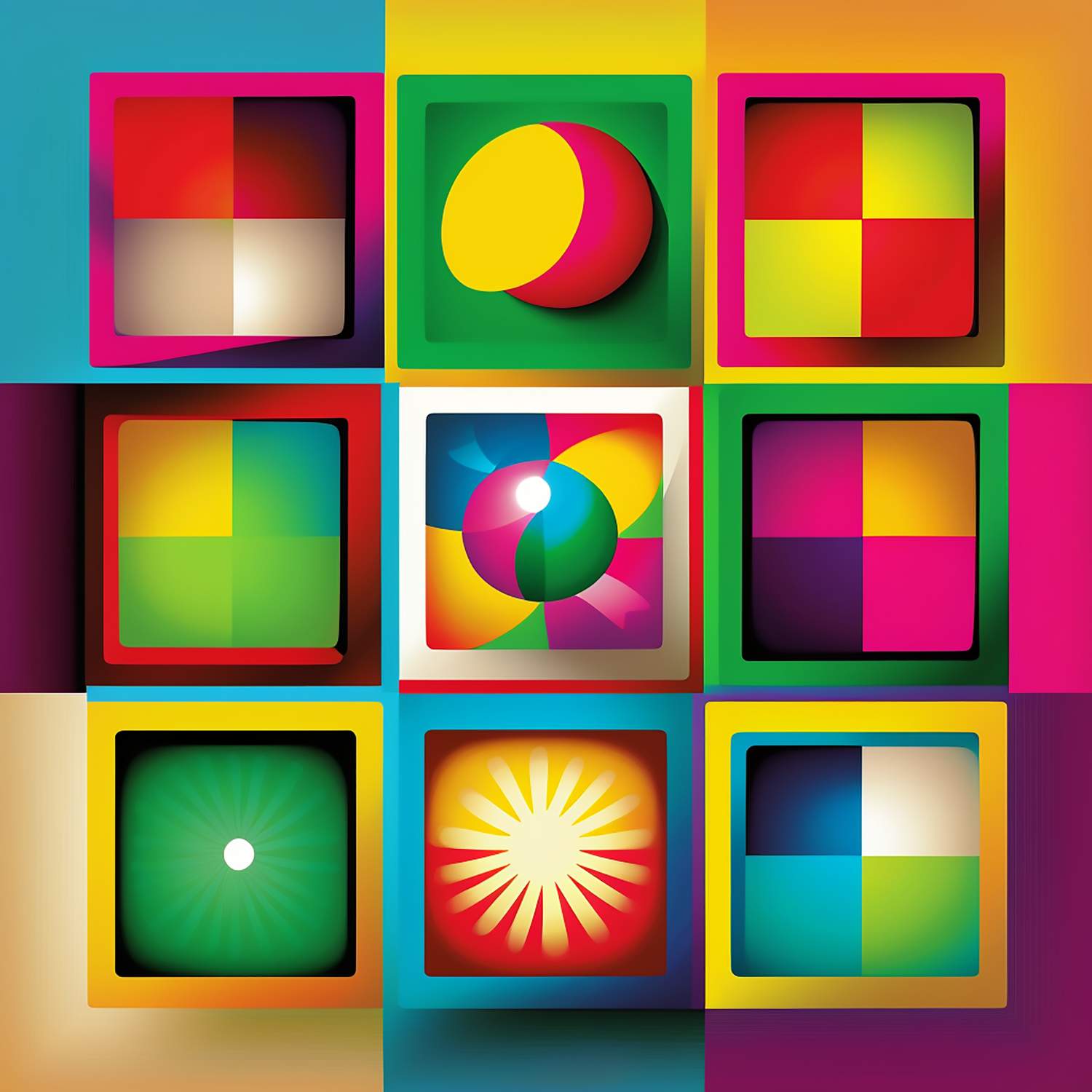 Solve Squares jigsaw puzzle online with 306 pieces