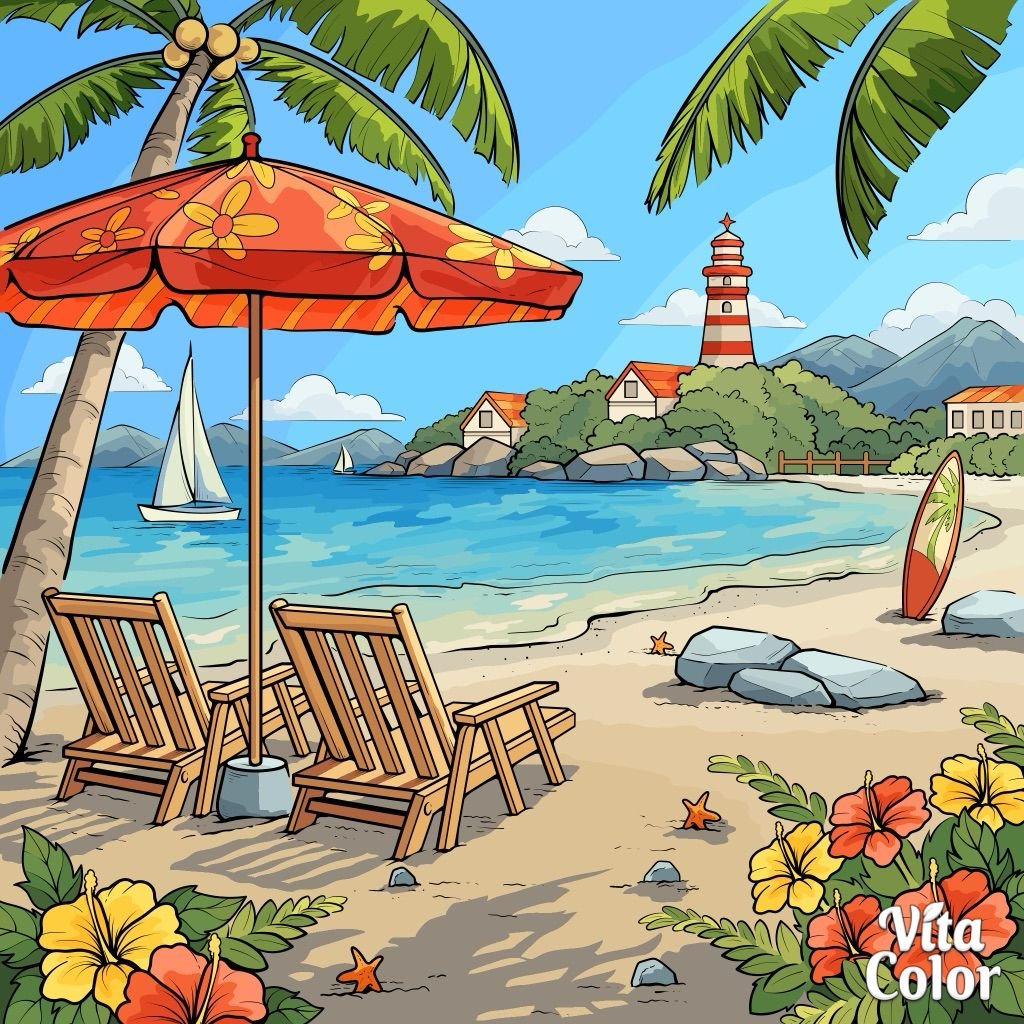 Solve PUZZLE - A Place To Relax At The Beach jigsaw puzzle online with ...