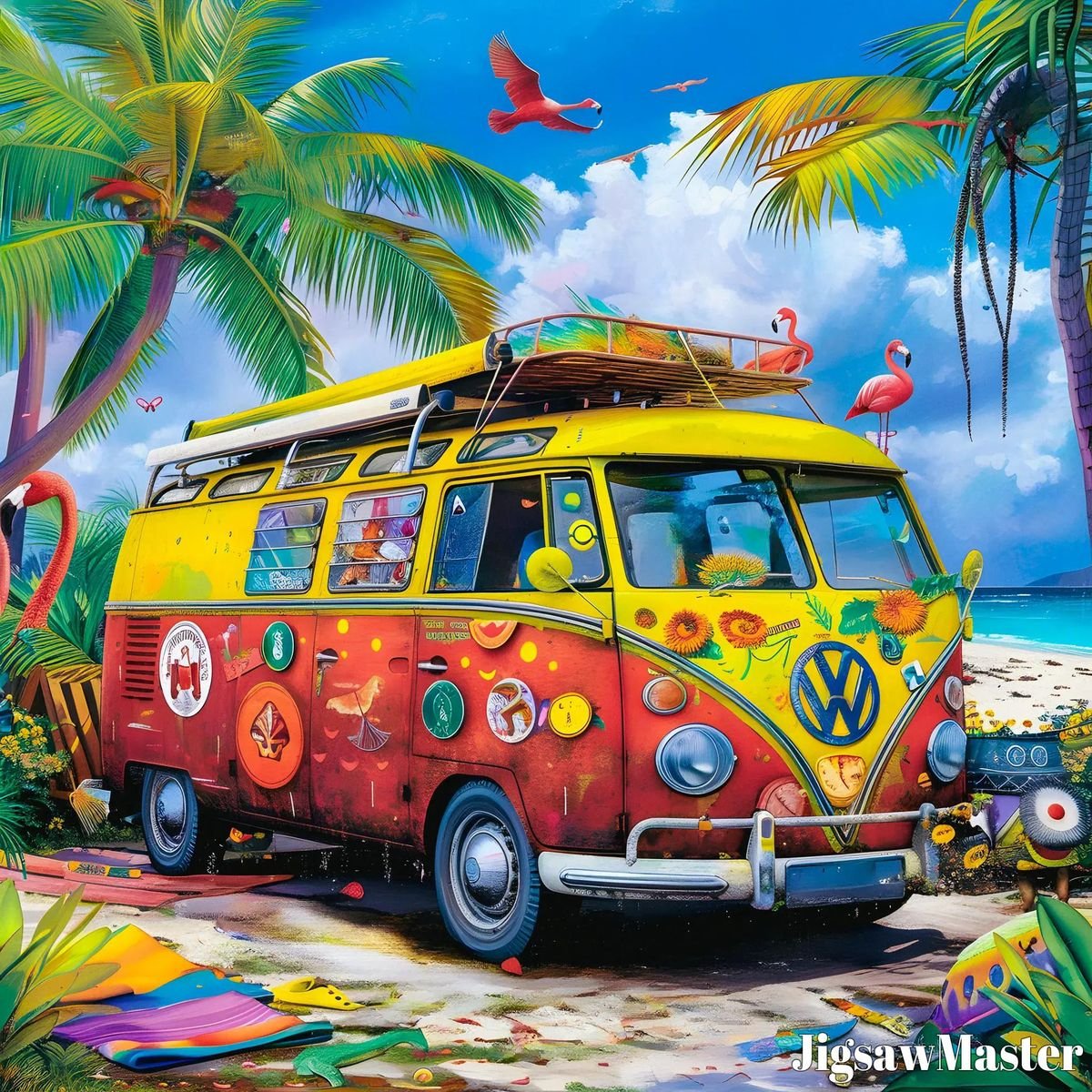 Solve VW Combi Van jigsaw puzzle online with 81 pieces
