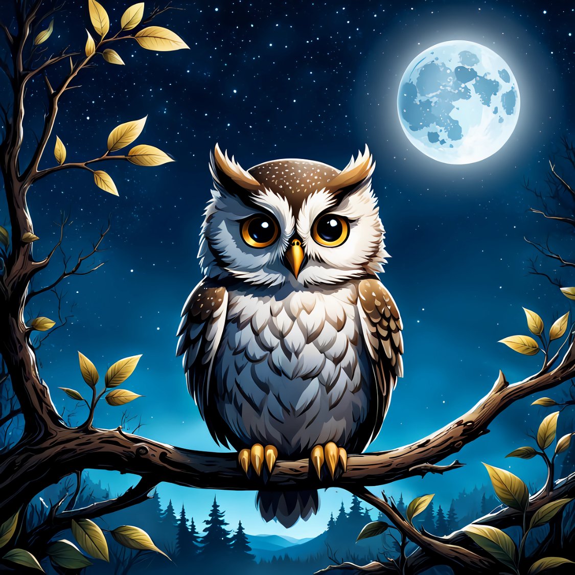 Solve Little Night Owl... jigsaw puzzle online with 25 pieces