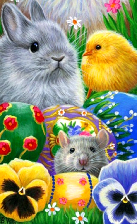 Solve Happy Easter! jigsaw puzzle online with 84 pieces