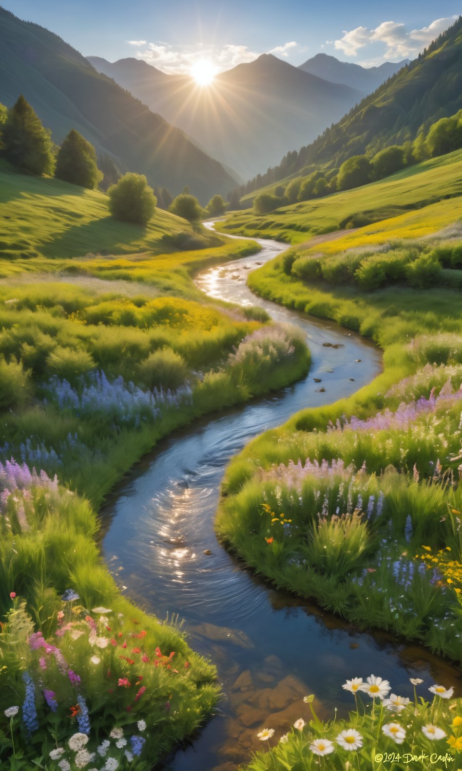 Solve Morning In The Valley jigsaw puzzle online with 350 pieces