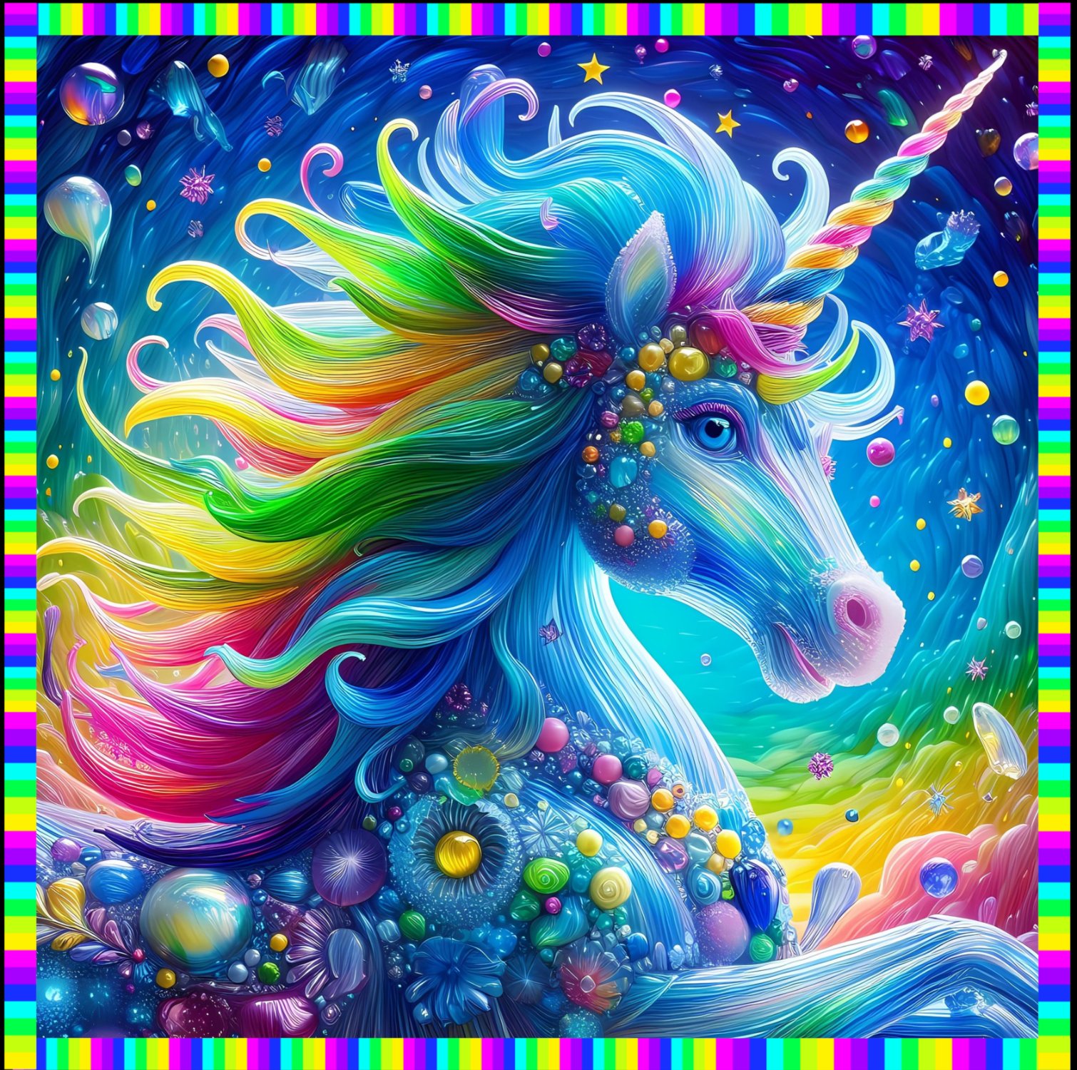 Solve Pixabay Unicorn - resize to 600 jigsaw puzzle online with 100 pieces