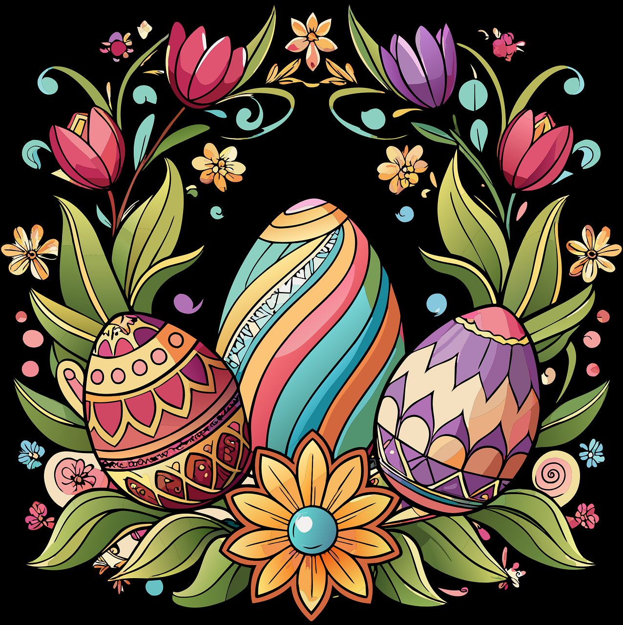 Solve Easter eggs jigsaw puzzle online with 100 pieces