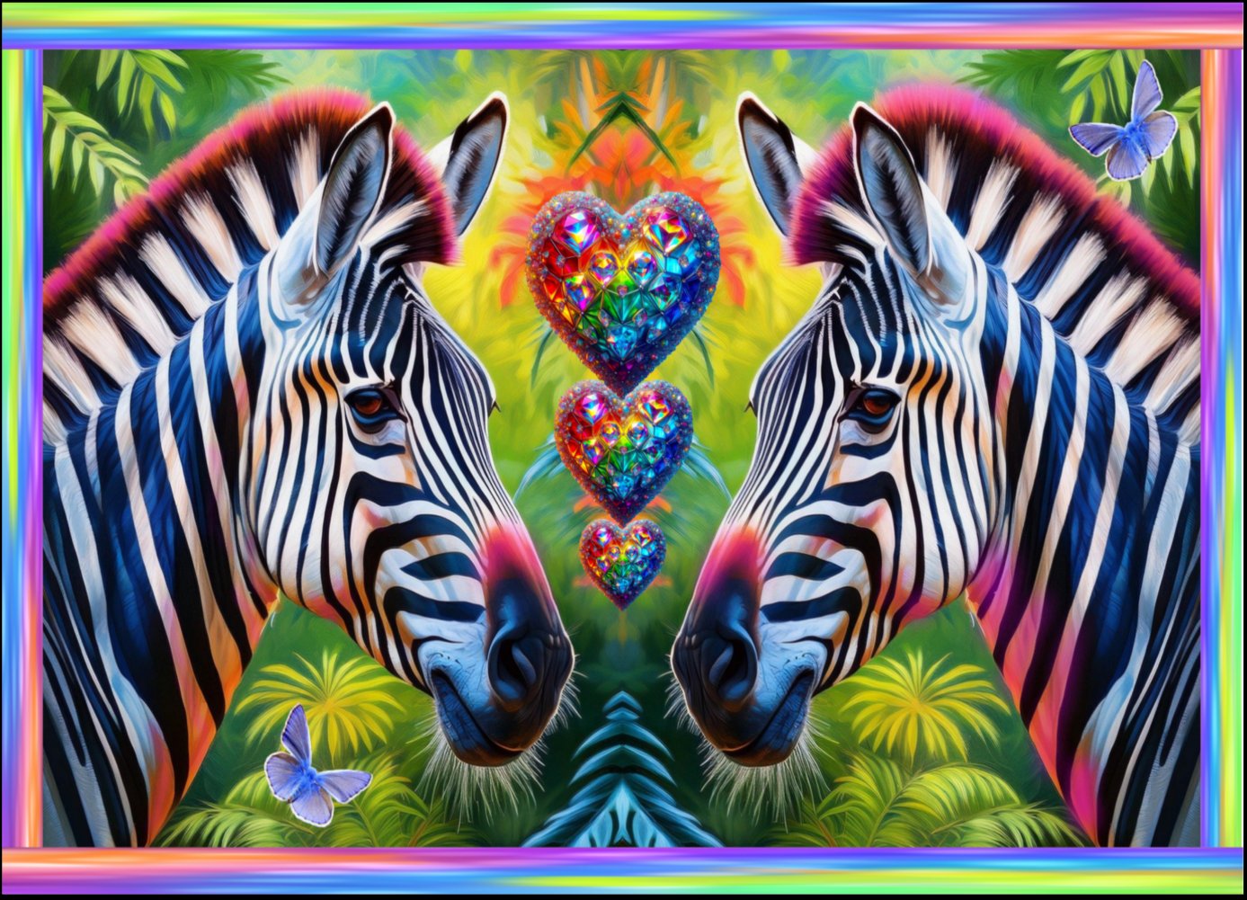 Solve Pair of Zebra jigsaw puzzle online with 20 pieces