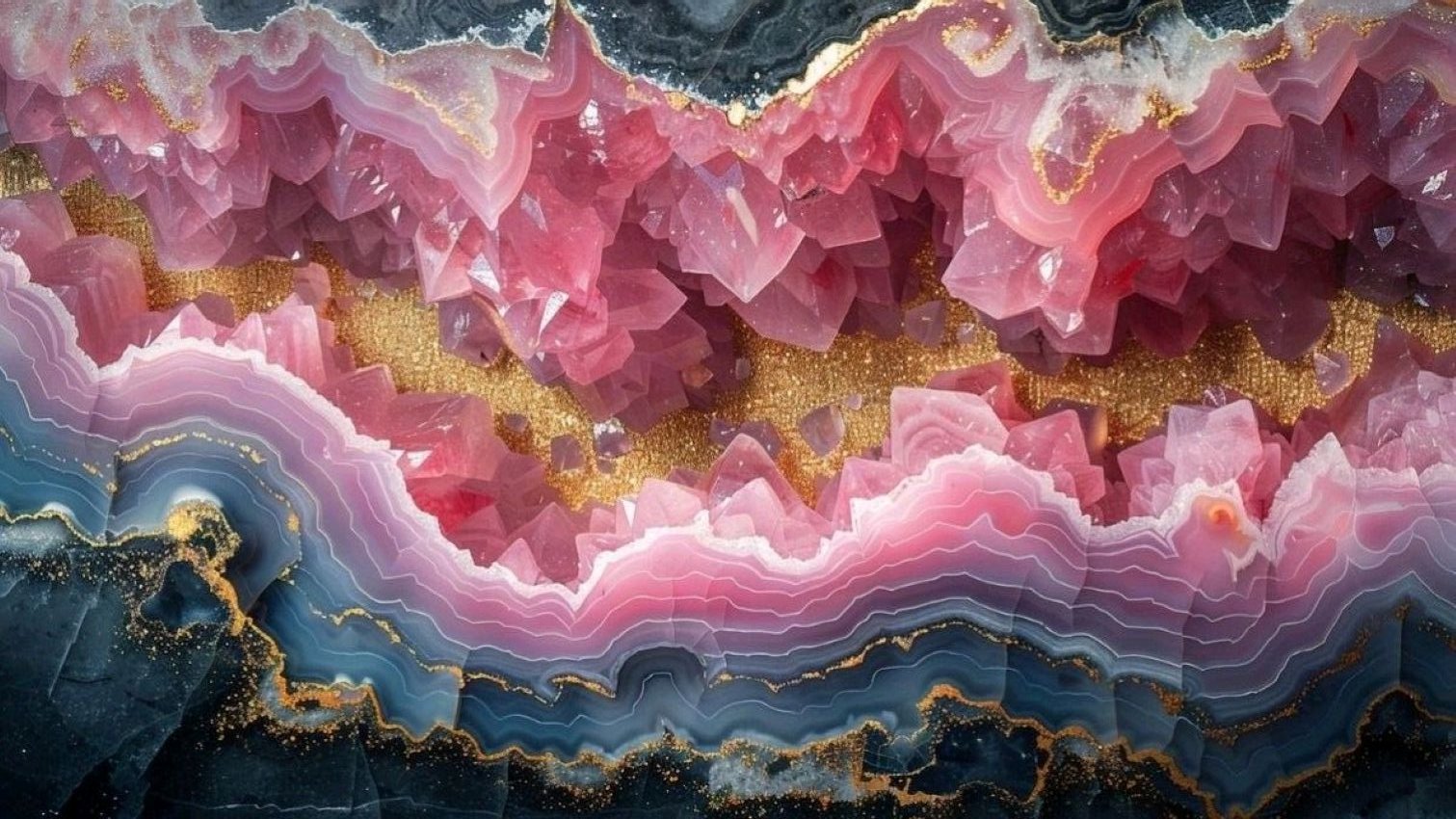 Solve geodes pink jigsaw puzzle online with 336 pieces