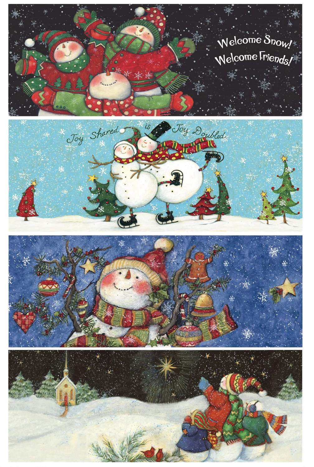 Solve Snowmen Scenes jigsaw puzzle online with 260 pieces