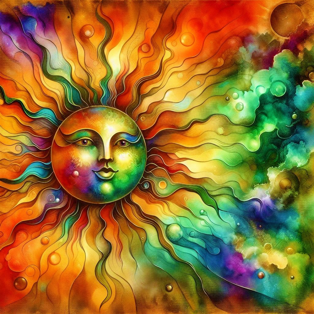 Solve Betsy the Sun heating us up jigsaw puzzle online with 64 pieces