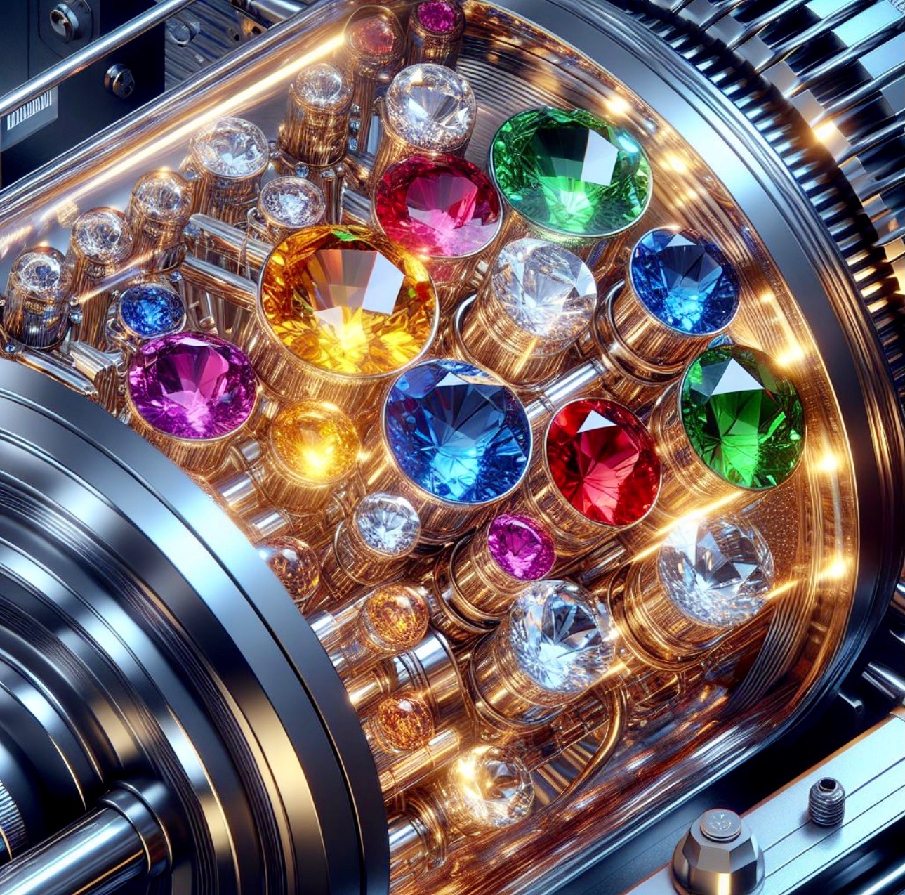 Solve Gem Flux Capacitor jigsaw puzzle online with 100 pieces