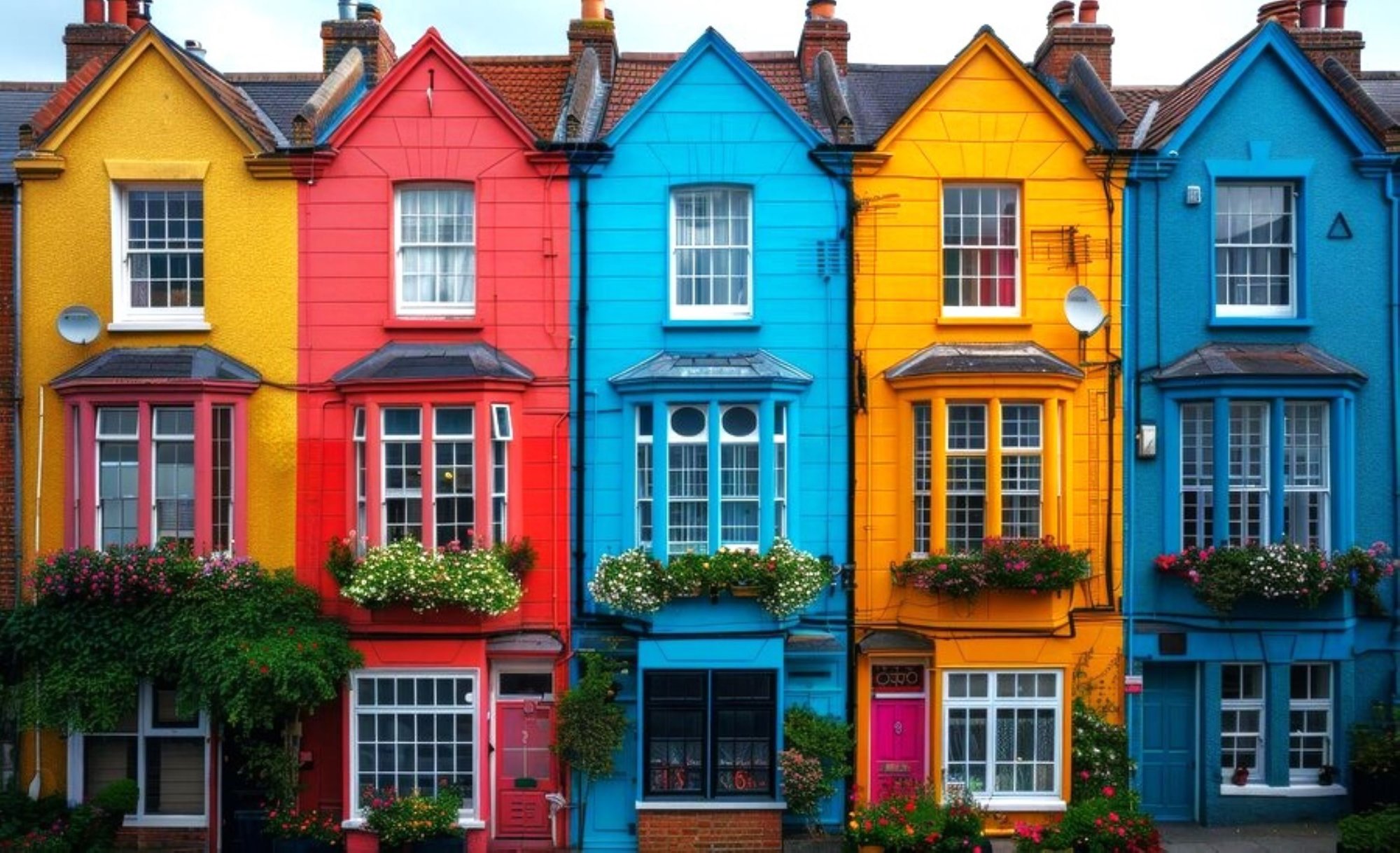 Solve Colorful Houses jigsaw puzzle online with 299 pieces