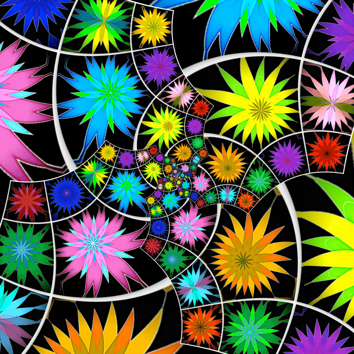 Solve Floral Explosion! (XL) jigsaw puzzle online with 400 pieces