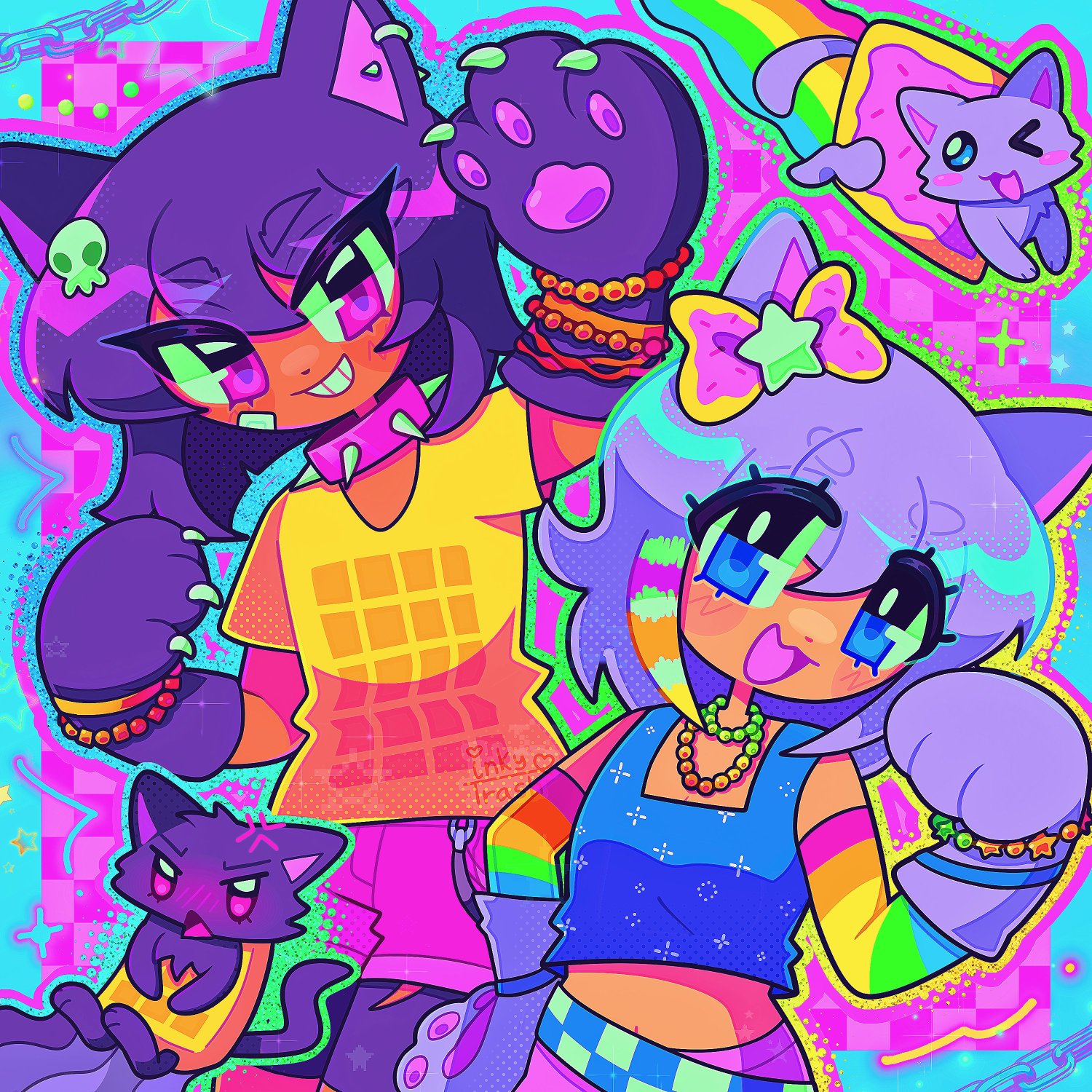 Solve nyan tac by inky_trash jigsaw puzzle online with 256 pieces