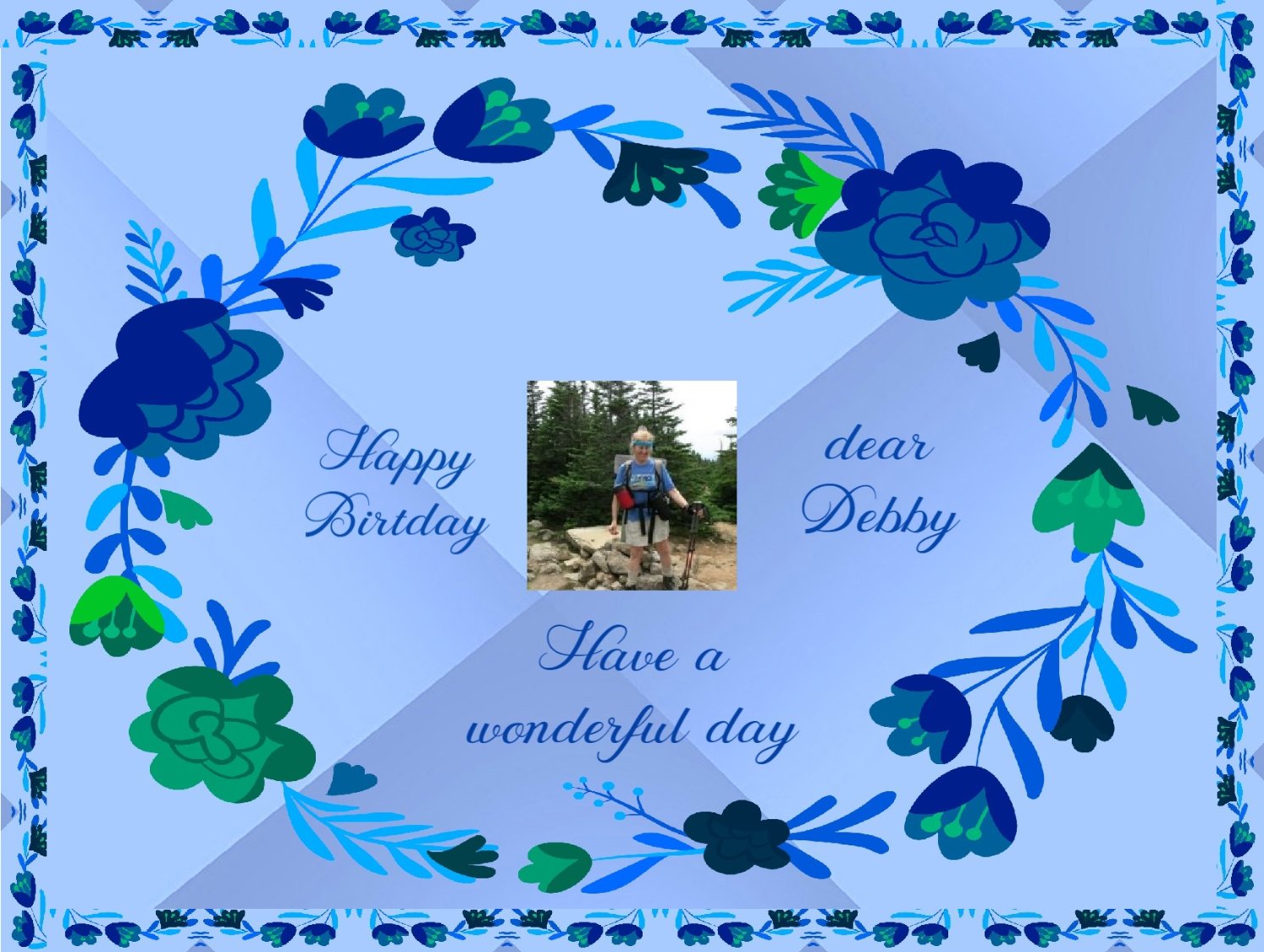 Solve Happy Birthday dear Debby (hike17) jigsaw puzzle online with 12 ...