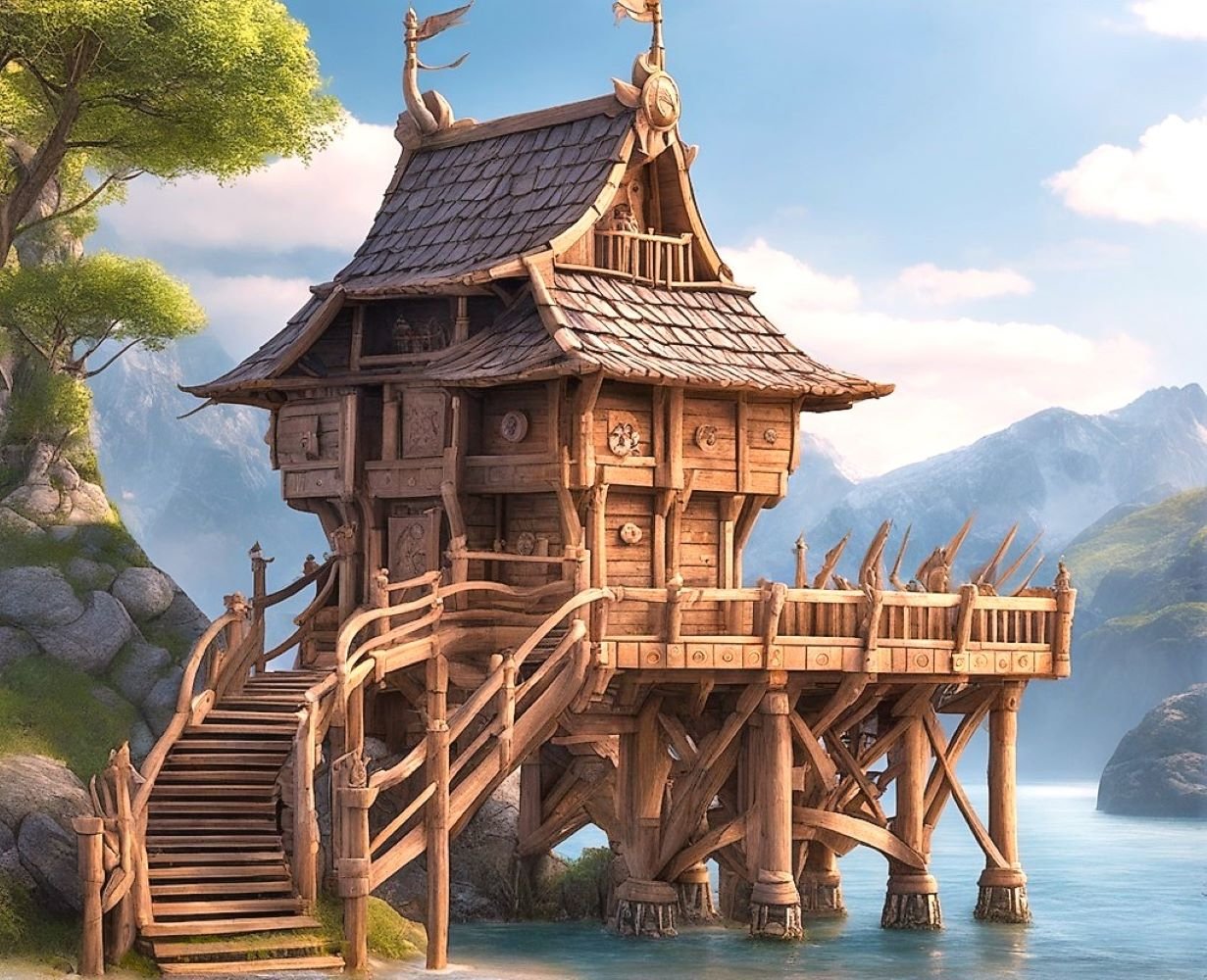 Solve Viking Watchtower jigsaw puzzle online with 80 pieces