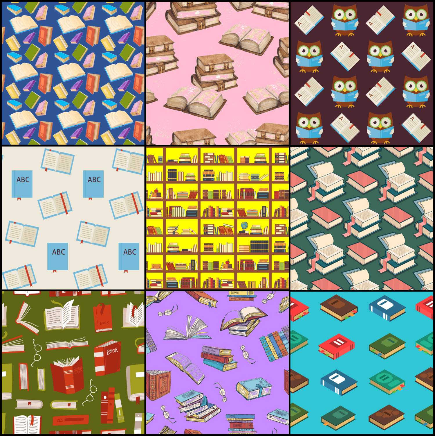 Solve Book patterns 6 jigsaw puzzle online with 225 pieces