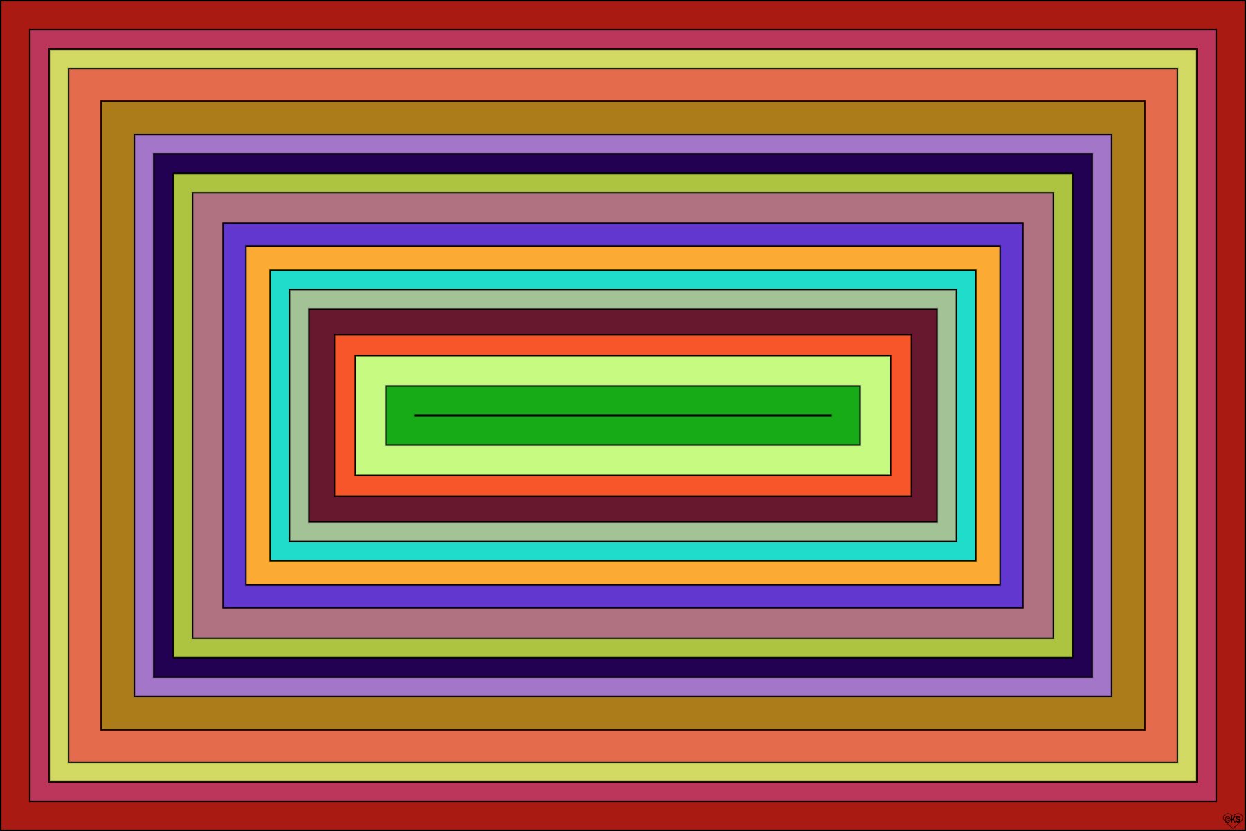 Solve Concentric Rectangles!! ~ M jigsaw puzzle online with 96 pieces