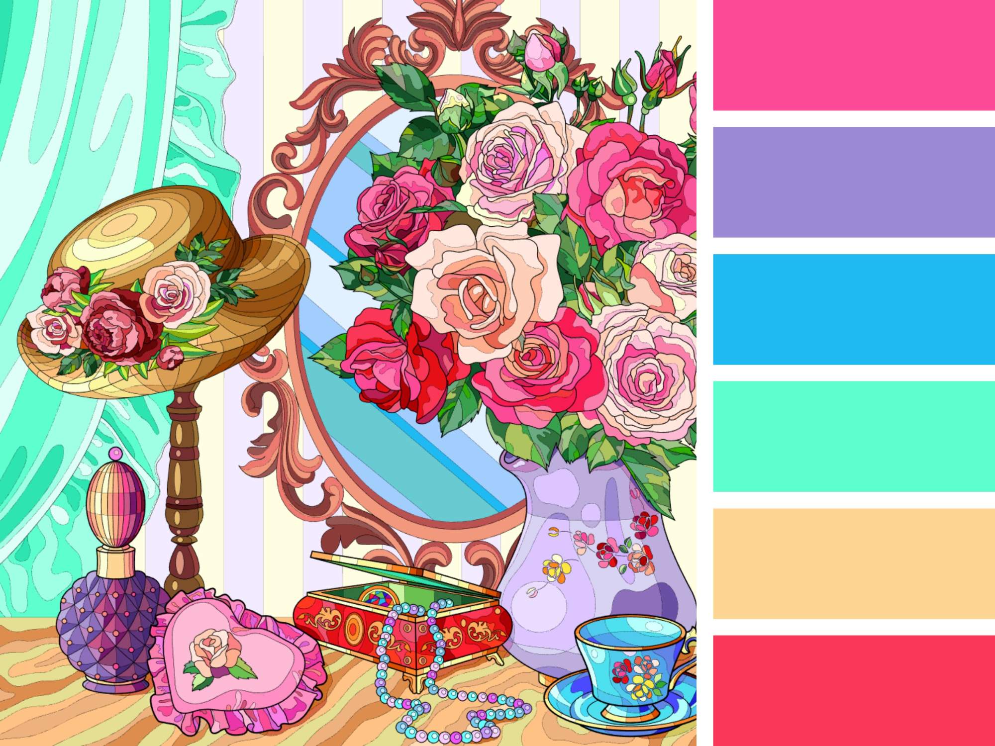 Solve Color Palette 101 jigsaw puzzle online with 252 pieces