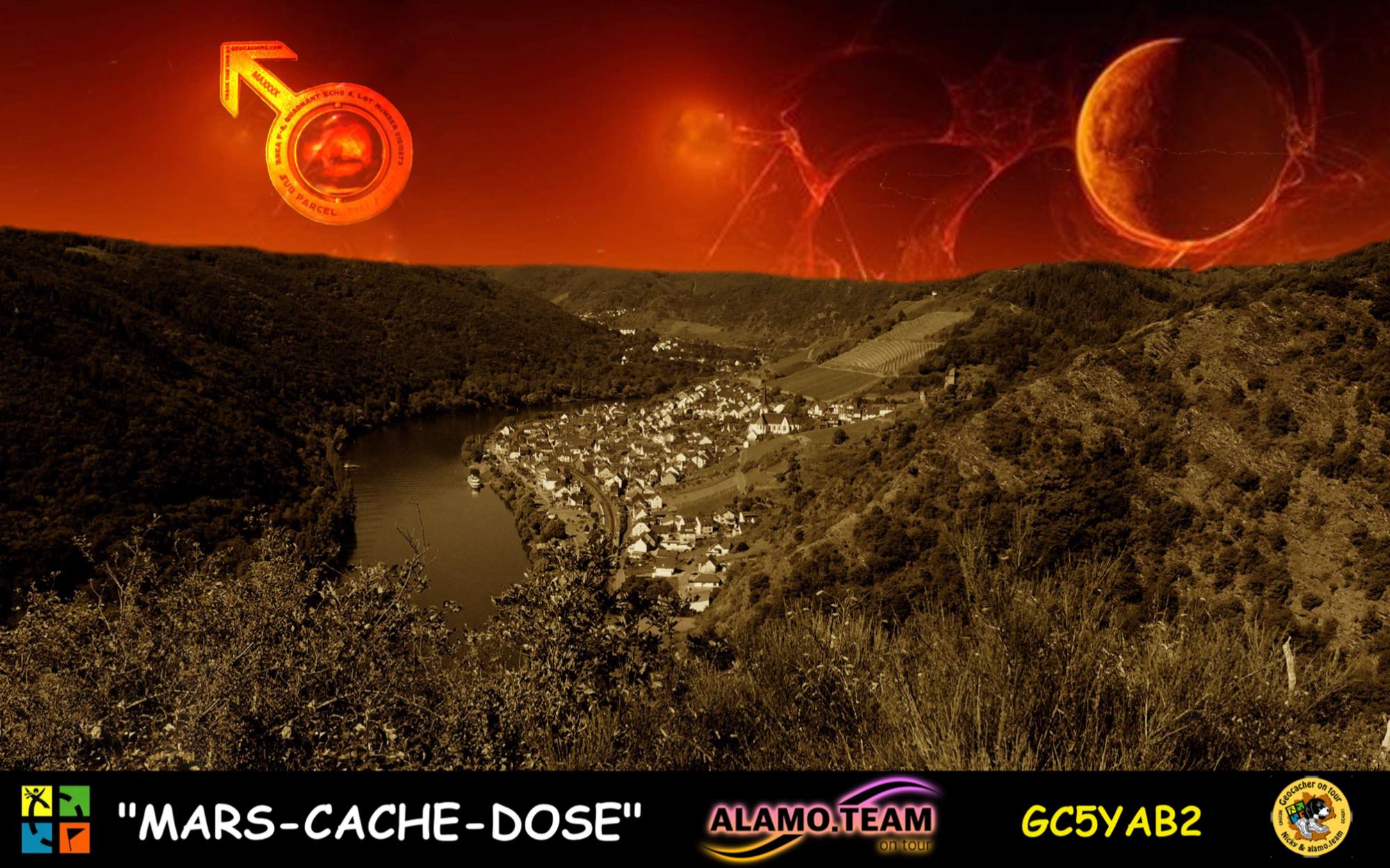 Solve "Mars-Cache-Dose" (Geocaching, get the TB-Code) jigsaw puzzle ...