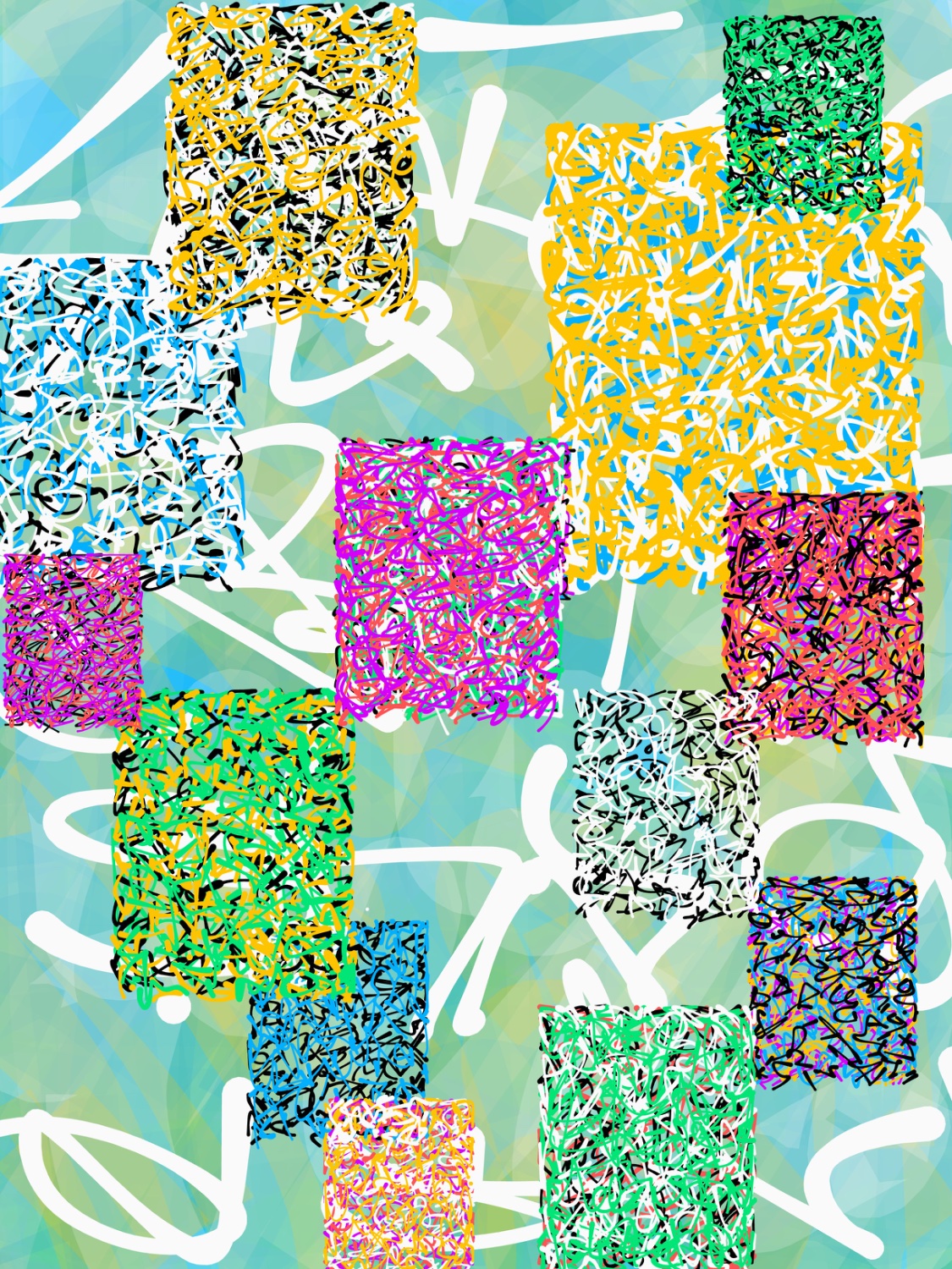 Solve White script on blue jigsaw puzzle online with 300 pieces