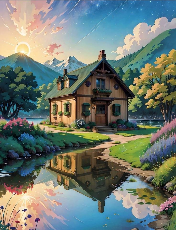 Solve Reflections jigsaw puzzle online with 63 pieces