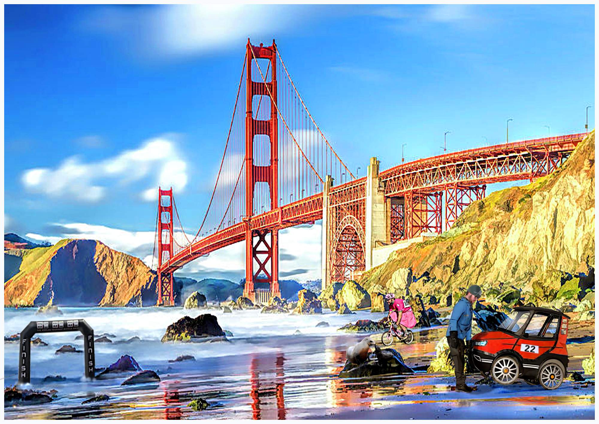 Solve Studley Hungwell, leading the 2023 Human Powered Race Across ...