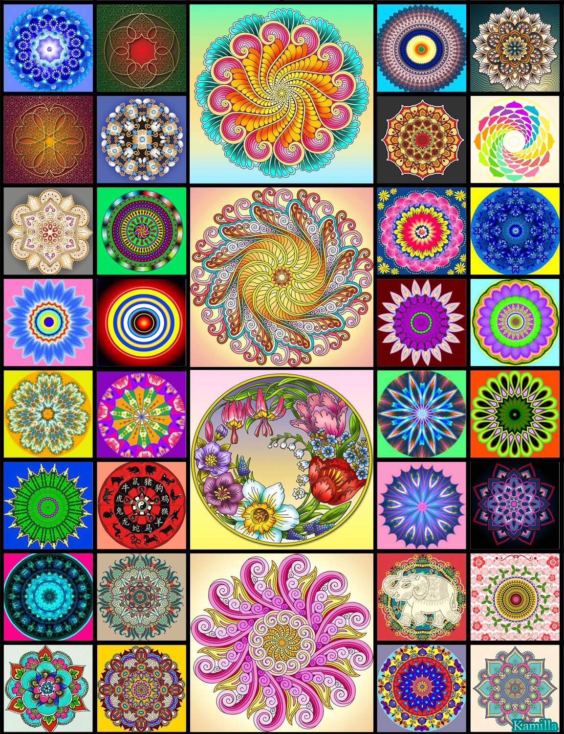 Solve Mandalas jigsaw puzzle online with 475 pieces
