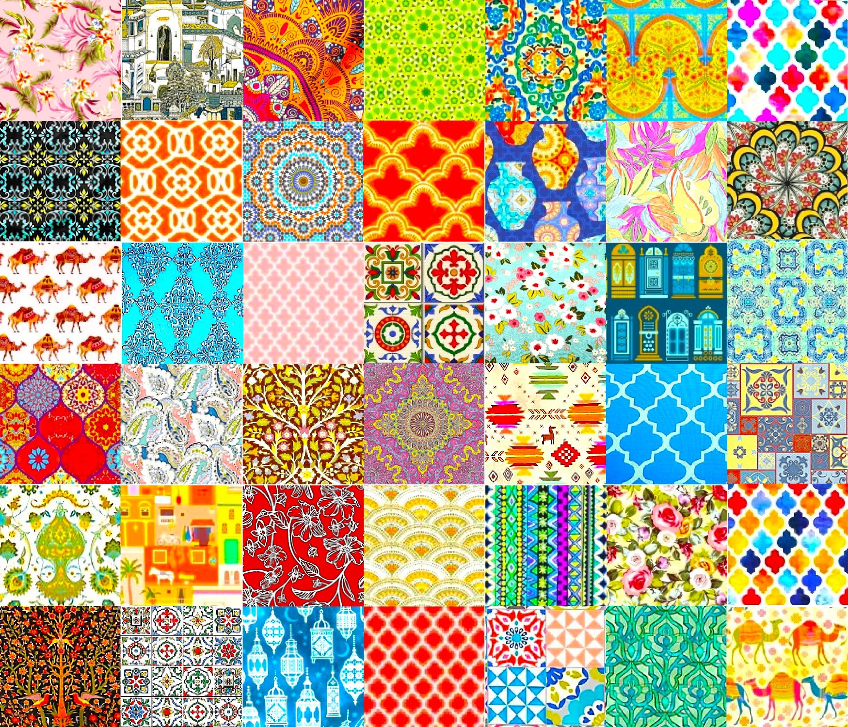 Solve PATCHWORK MOROCCO jigsaw puzzle online with 72 pieces