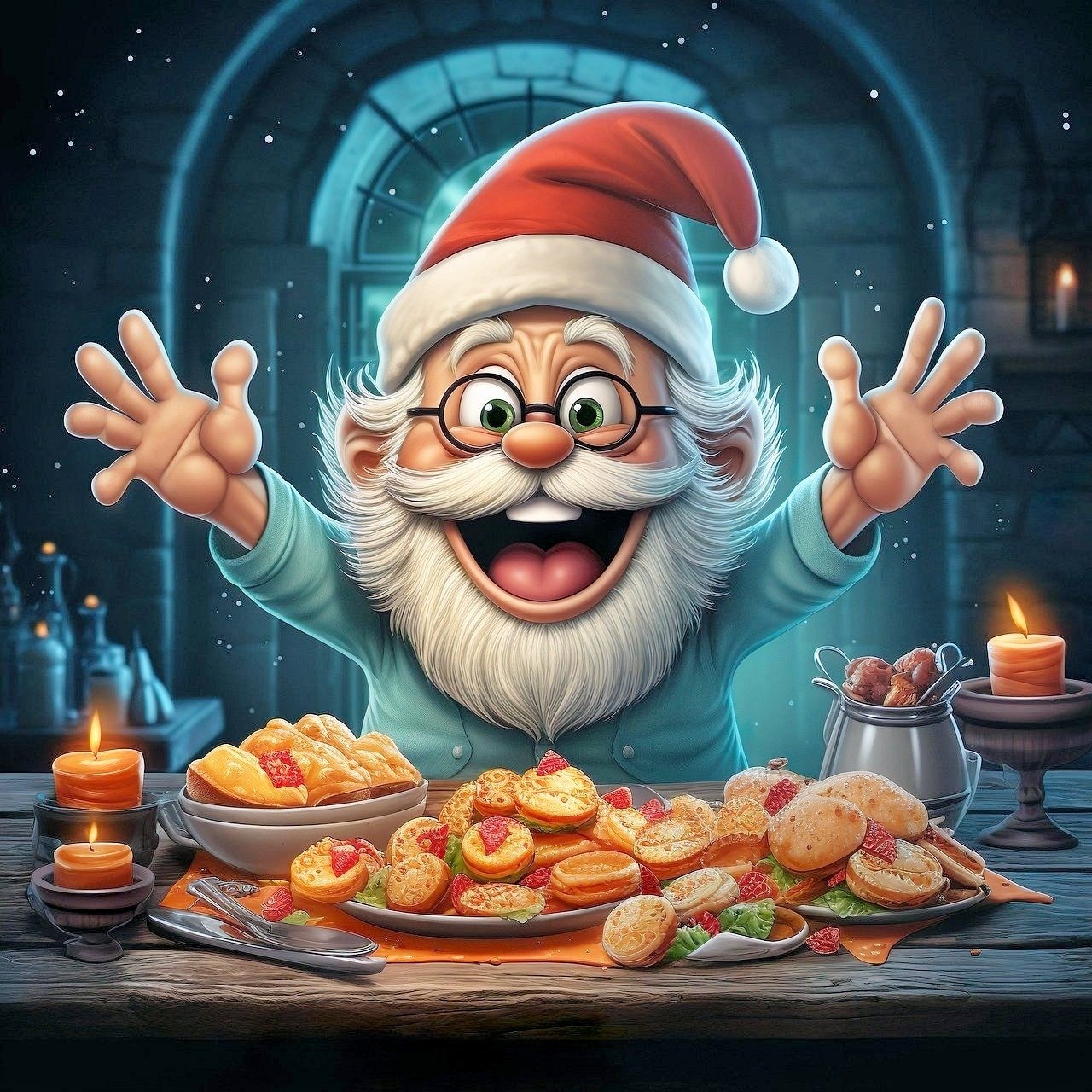 Solve Snacks for Santa, resize 9 to 483 pieces jigsaw puzzle online ...
