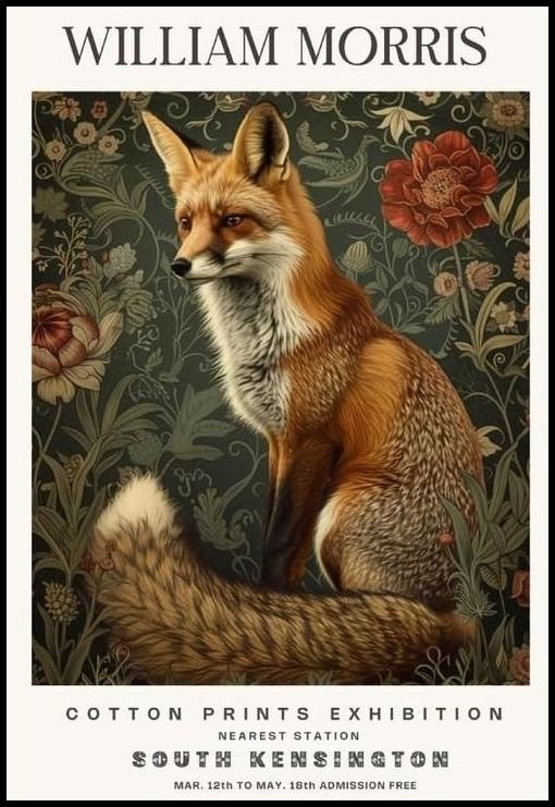 Solve Art - William Morris - Fox 3 (Resize: 12 - 96 Pieces) jigsaw ...