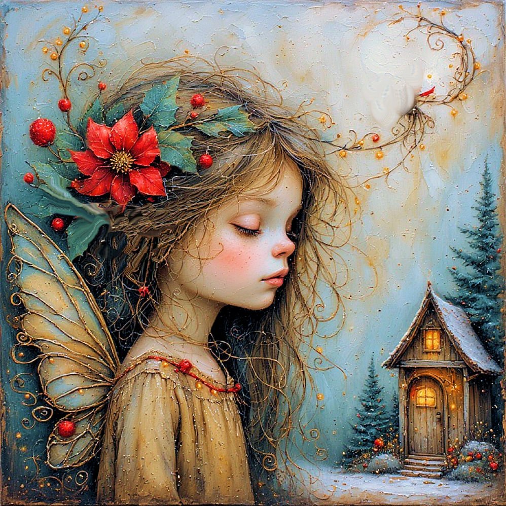 Solve Winter fairy jigsaw puzzle online with 256 pieces