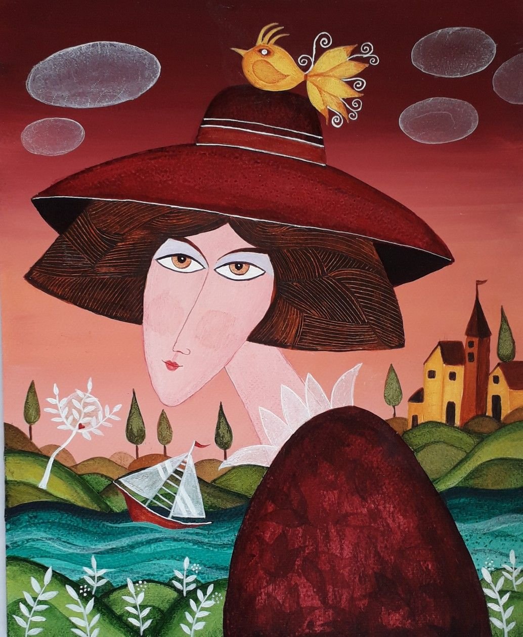 Solve Justin Abelman Artwork - 'Ruby' jigsaw puzzle online with 208 pieces