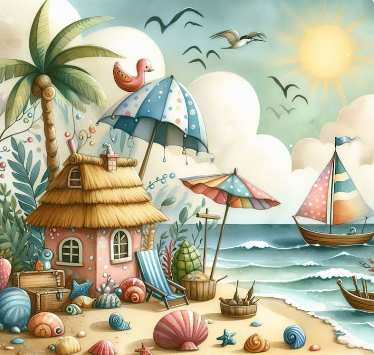 Solve Beach Vacation jigsaw puzzle online with 121 pieces