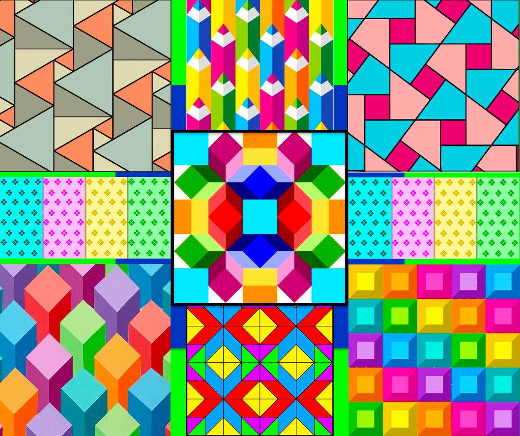 Solve Pattern mashup jigsaw puzzle online with 120 pieces