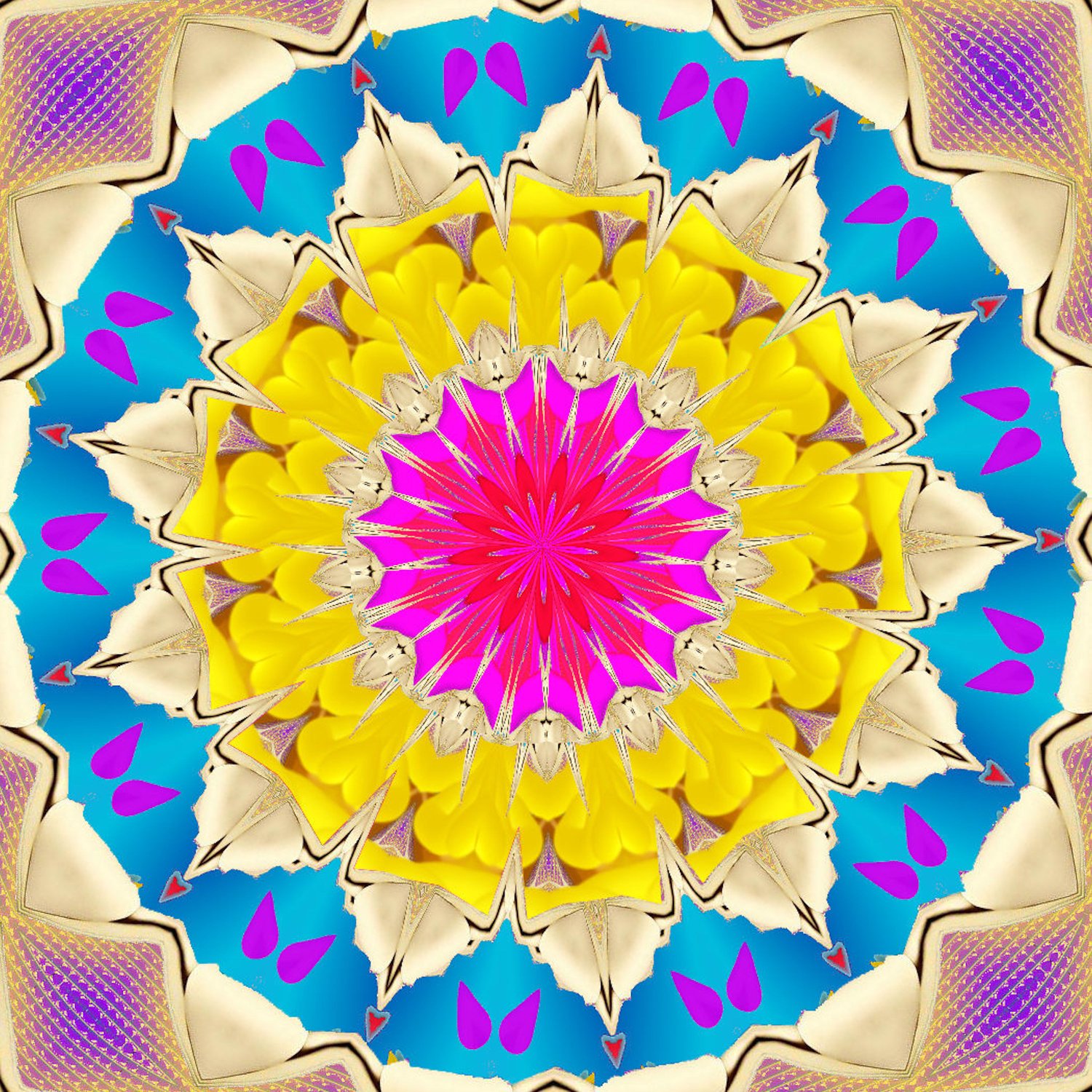 Solve FRAMED KALEIDO jigsaw puzzle online with 100 pieces