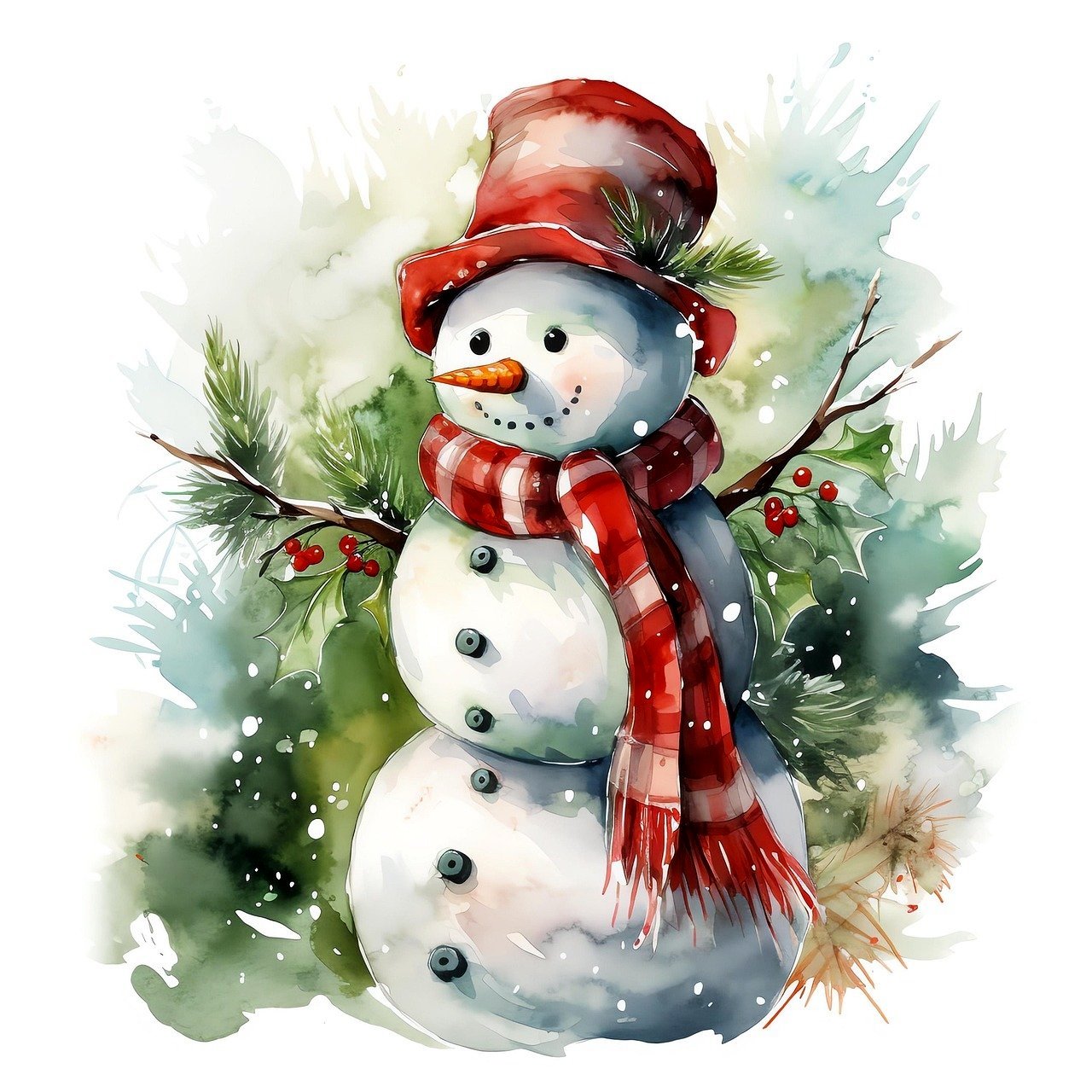 Solve Snowman in Red Hat and Scarf, resize 9 to 483 pieces jigsaw ...