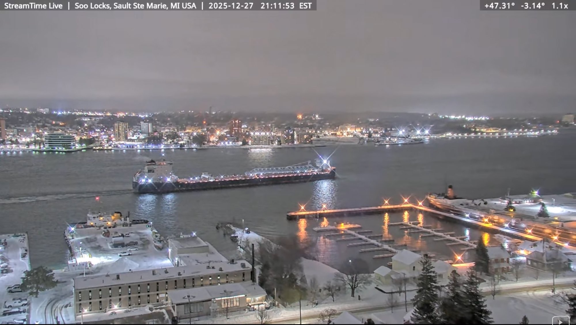 Solve Soo Locks - Algoma Intrepid downbound from the locks on a bright ...