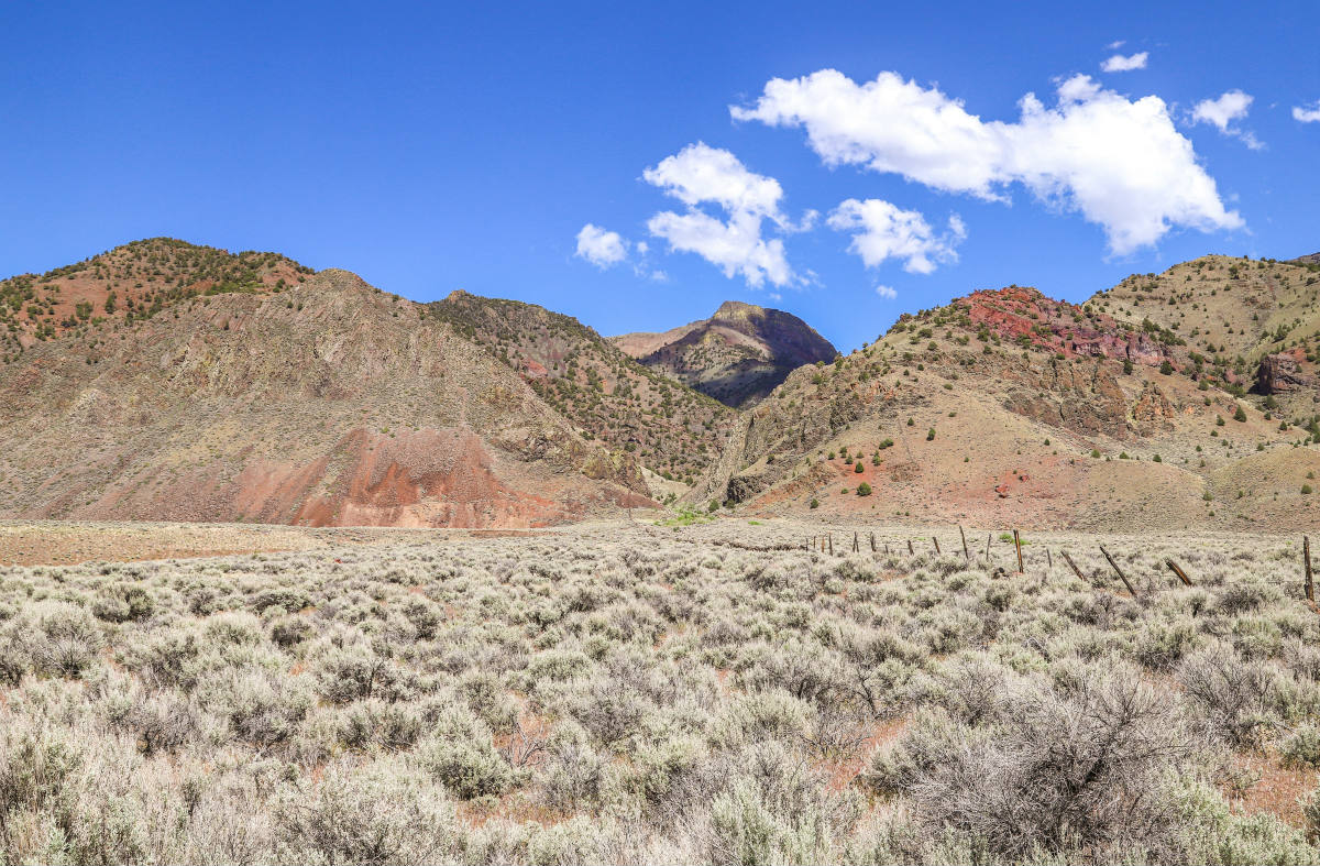 Solve NEAR THE OREGON NEVADA BORDER jigsaw puzzle online with 96 pieces