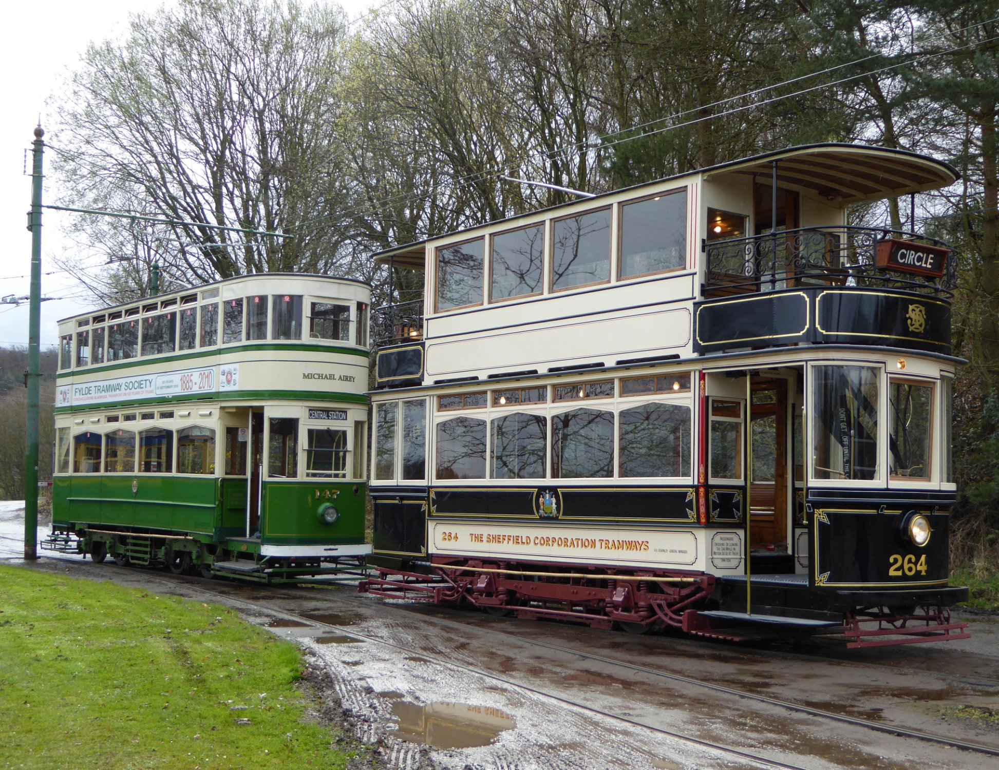 Solve Vintage Trams Blackpool No.147 & Sheffield No.264 jigsaw puzzle ...