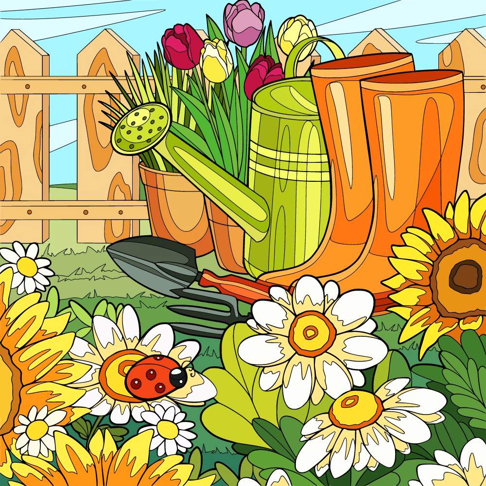 Solve Garden Delights jigsaw puzzle online with 64 pieces