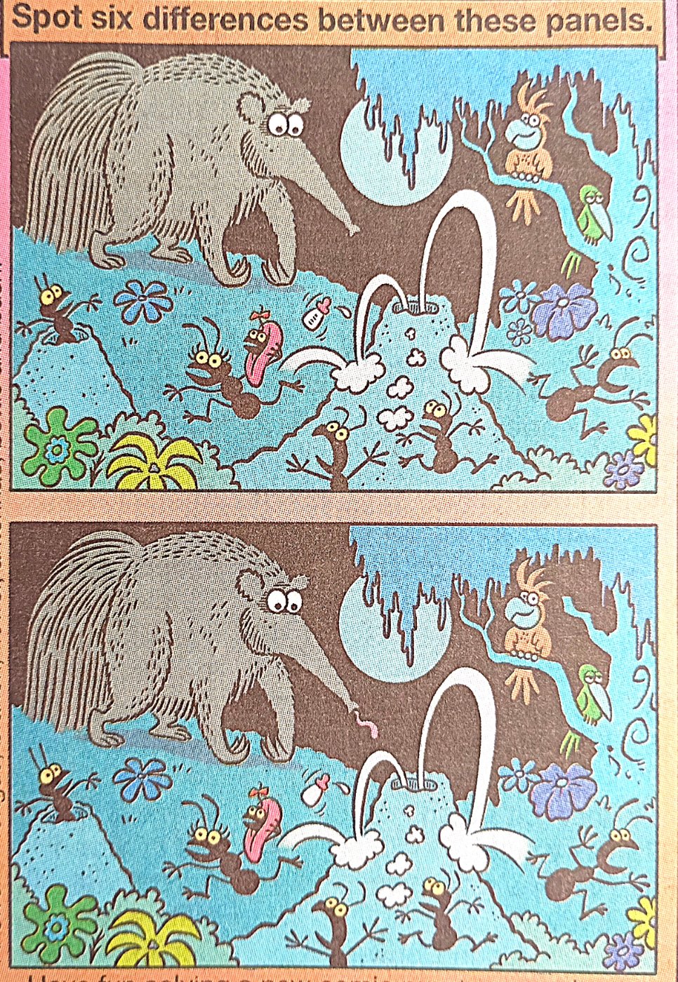 Solve Spot the 6 Differences jigsaw puzzle online with 35 pieces