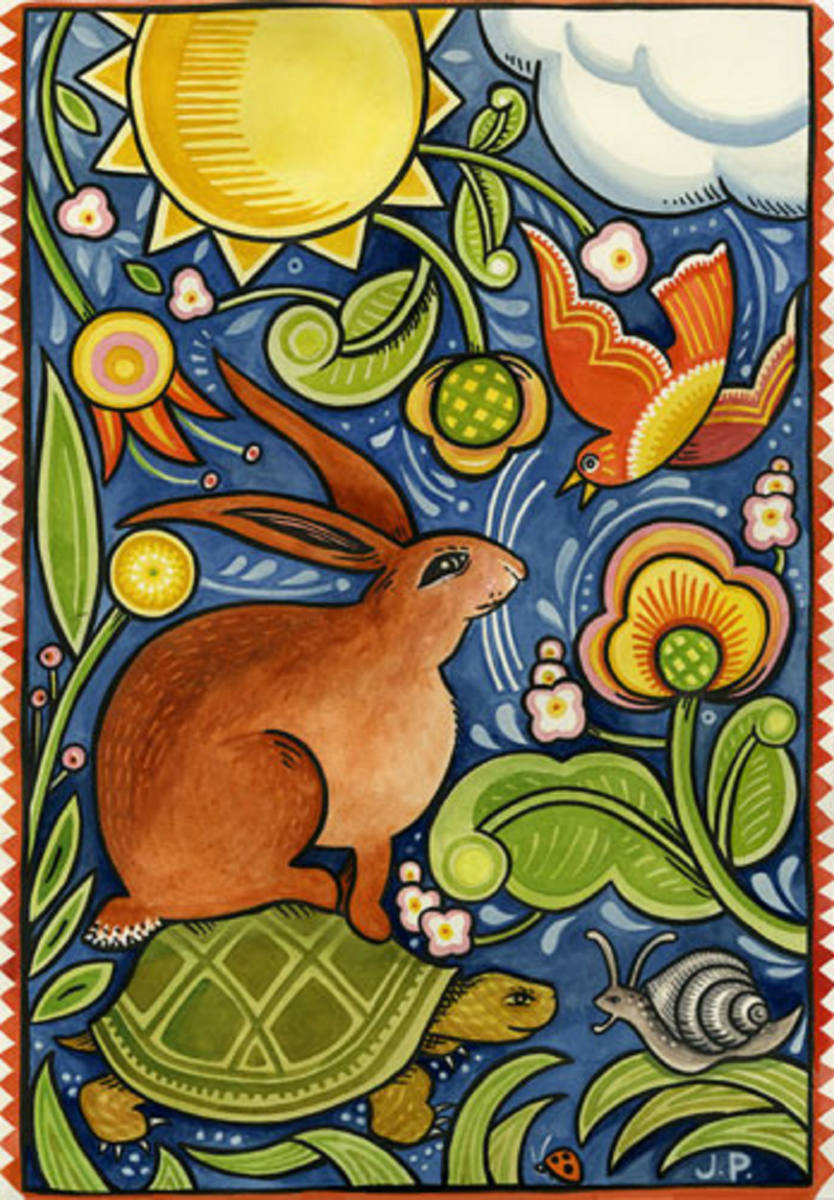 Solve The Tortoise and the Hare jigsaw puzzle online with 150 pieces