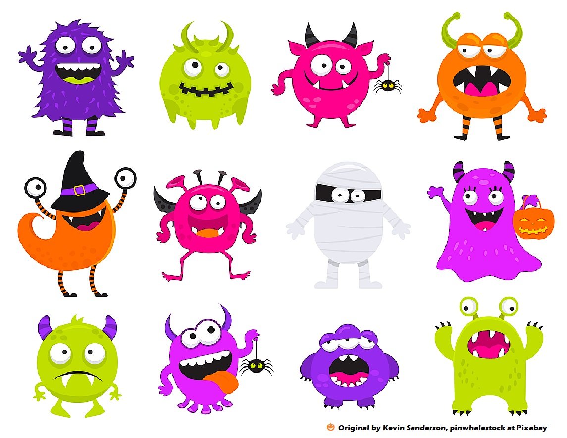 Solve Halloween not-so-scary monsters 🧟‍♀️ jigsaw puzzle online with 80 ...