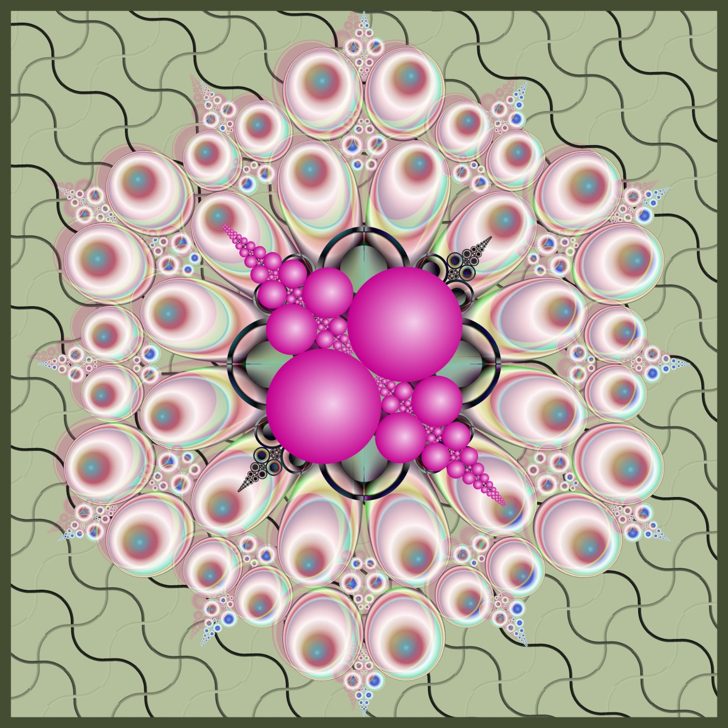 Solve Ford Mandala 05 jigsaw puzzle online with 64 pieces