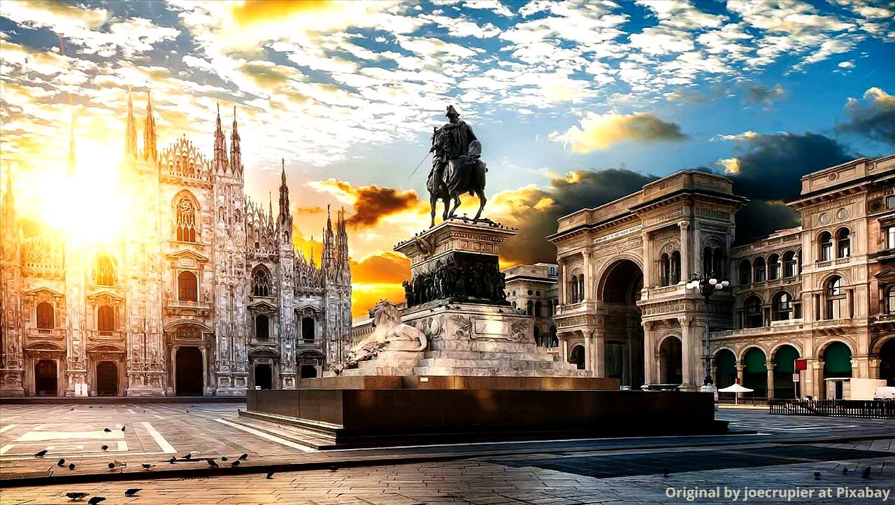 Solve Piazza del Duomo - Milan, Italy jigsaw puzzle online with 66 pieces