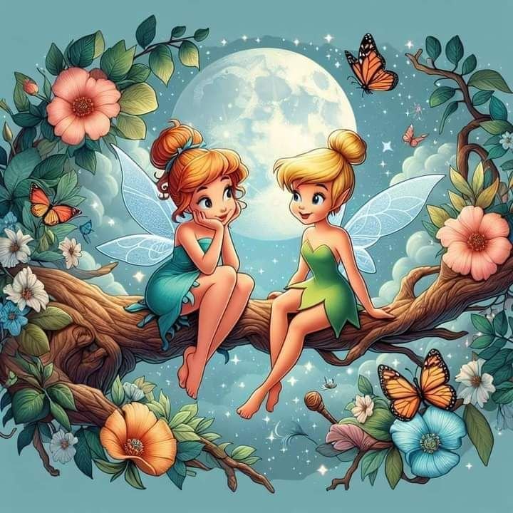 Solve Discussion de fées jigsaw puzzle online with 144 pieces