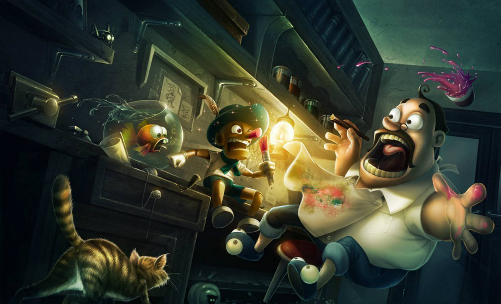 Solve Pinocchio Angry jigsaw puzzle online with 432 pieces